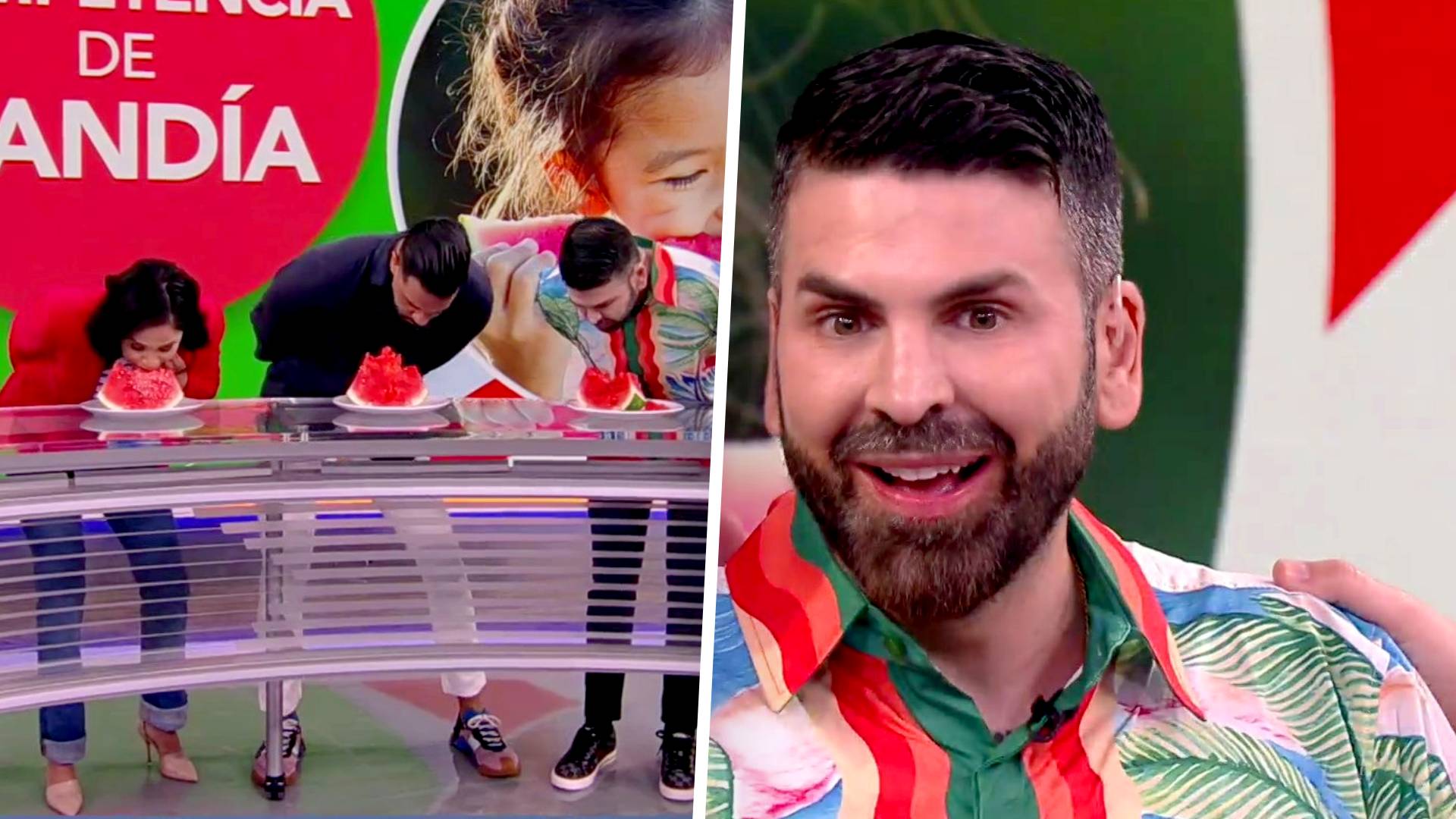 Jomari Goyso casi se atraganta al comer sandía en un divertido reto por el 4 de julio | Shows ...