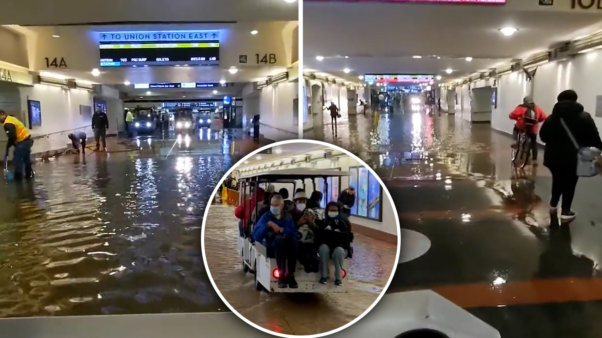 Metro de Los Ángeles se inunda por fuertes lluvias | Video | Univision ...