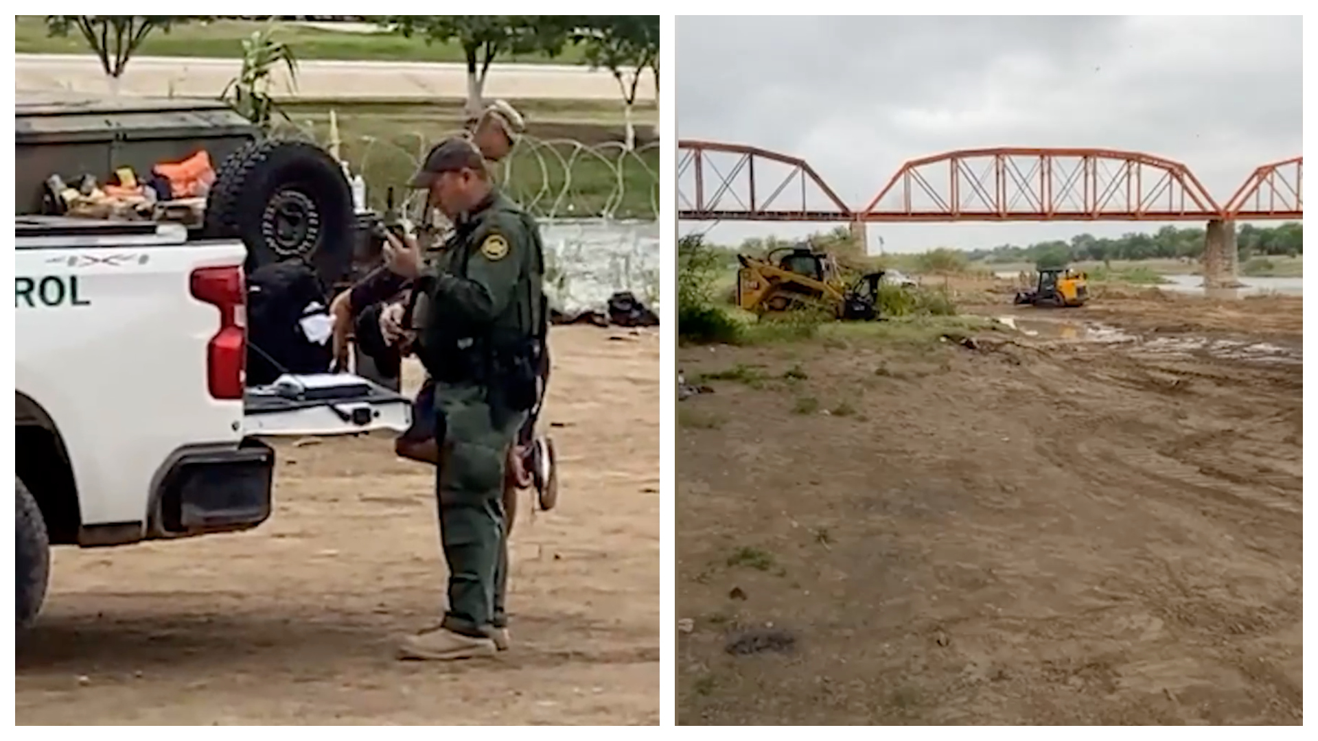 EEUU refuerza frontera con valla de varios kilómetros en orilla del río ...