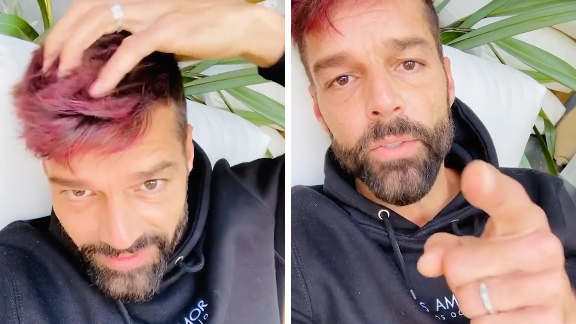 Con el pelo rojo “pasión”, Ricky Martin advierte que ve como criminales ...