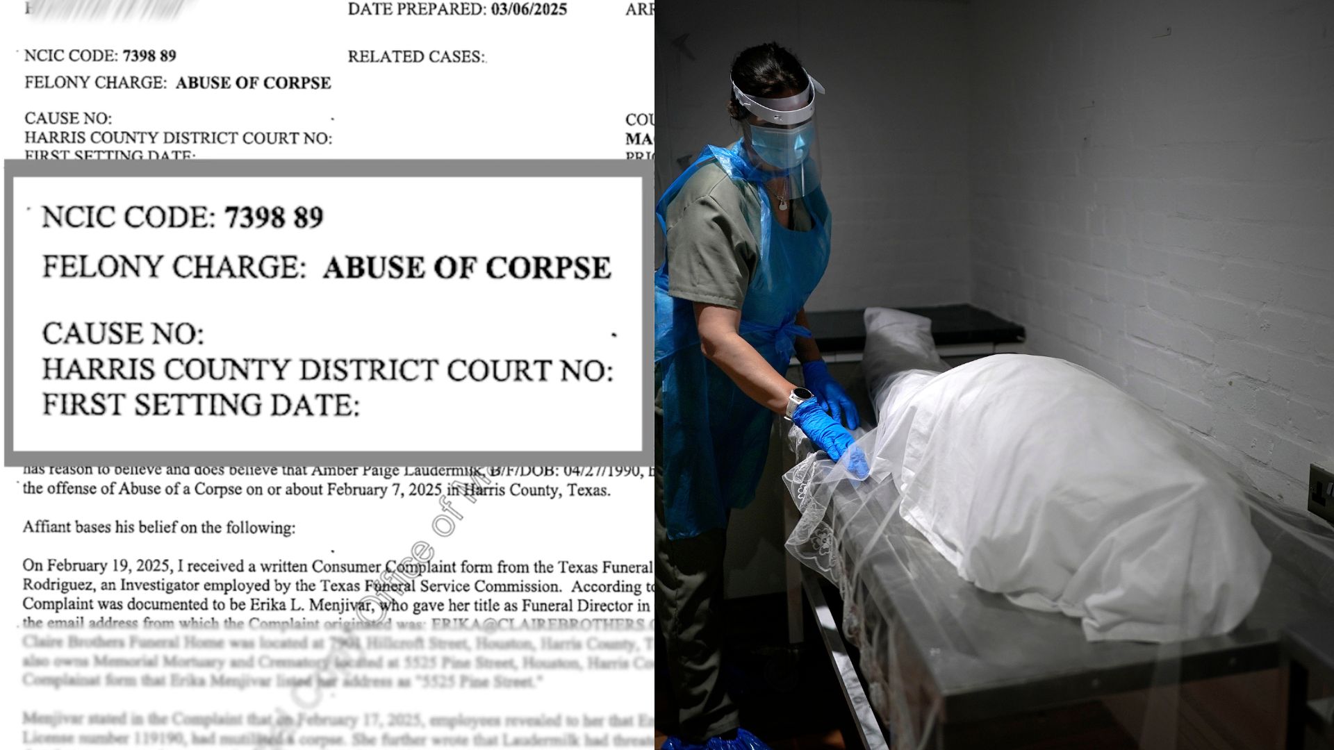 Amber Paige Laudermilk, empleada de una funeraria en Houston, está ...