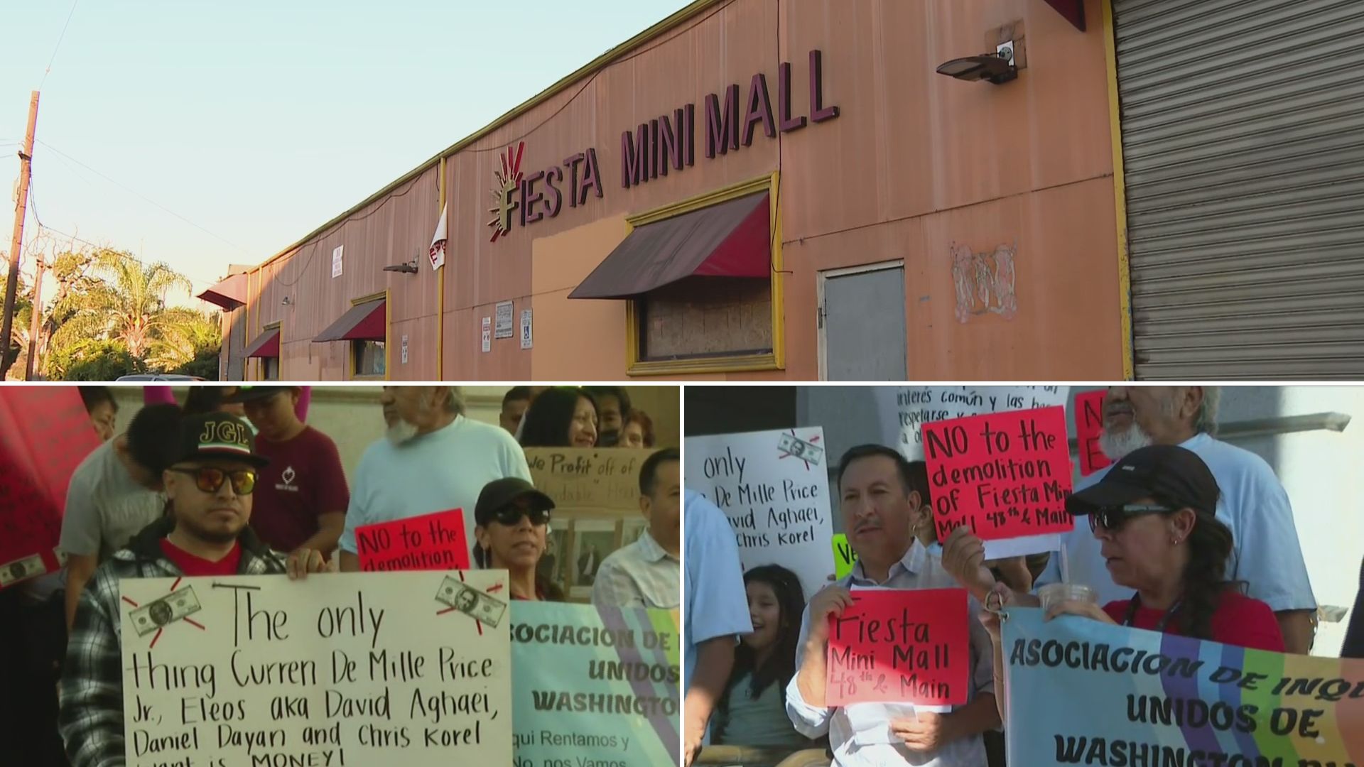 Comerciantes de Mini Mall, en Los Ángeles, protestan para no ser ...