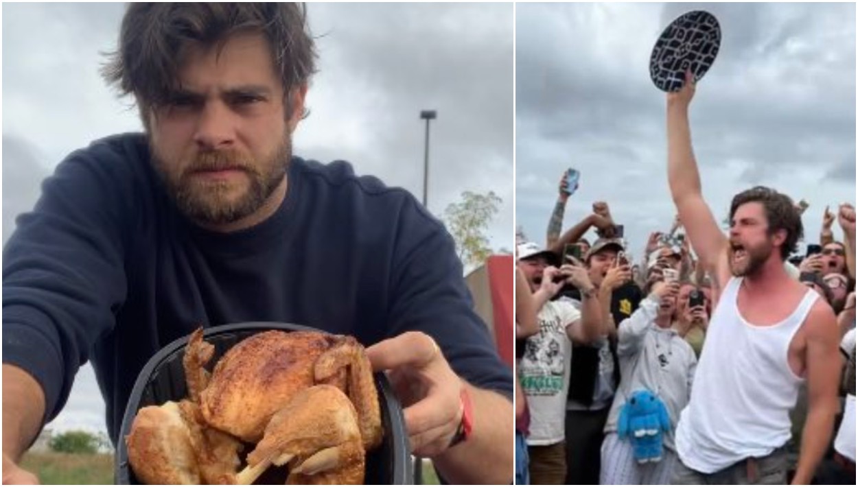 Filadelfia celebra al 'Chicken Man', quien comió pollo rostizado ...