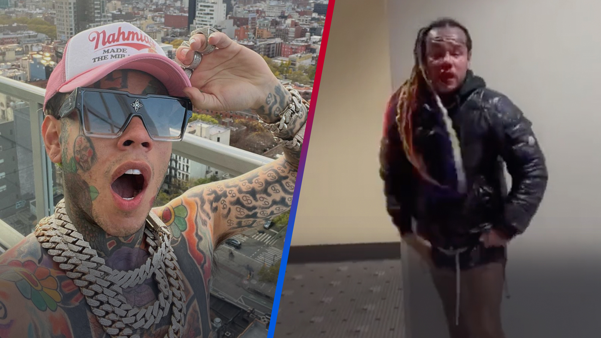 Tekashi 6ix9ine queda ensangrentado tras ser golpeado dentro de un ...