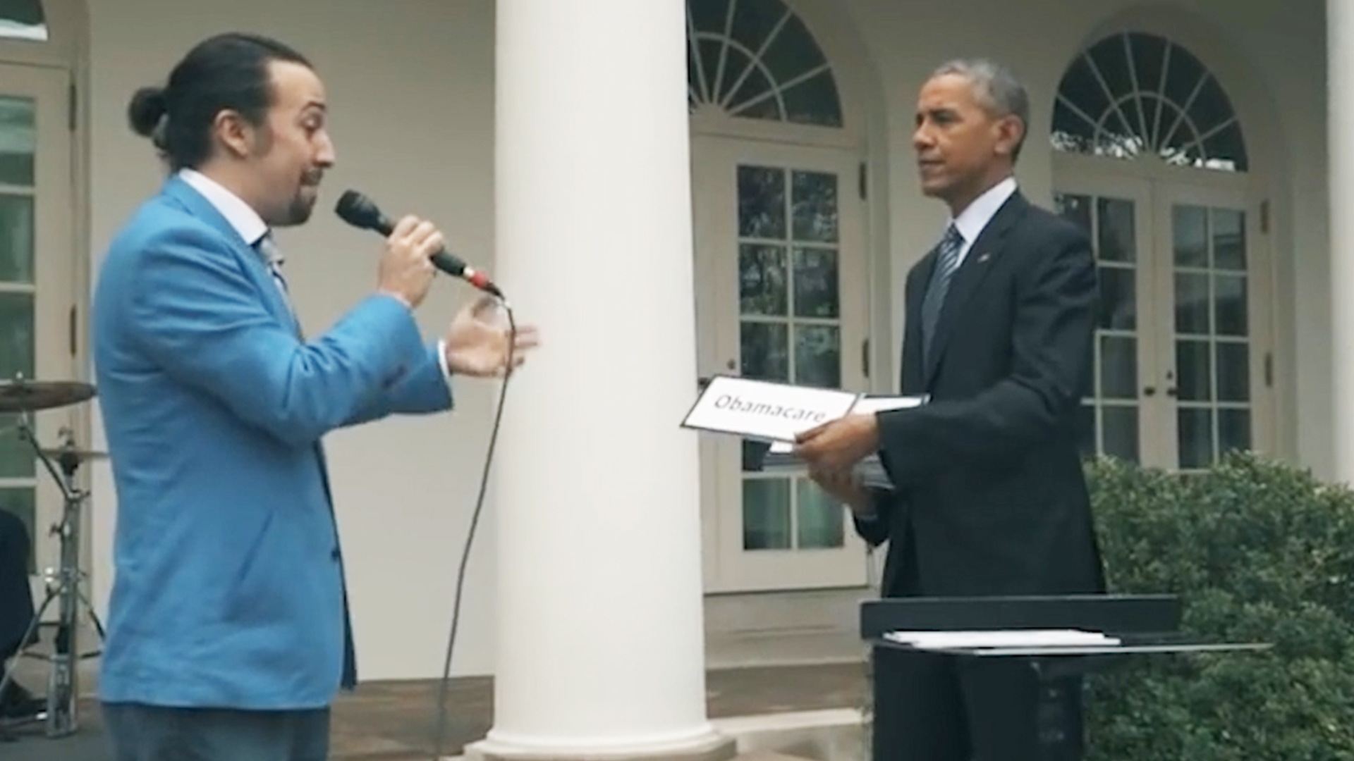 Así fue cómo improvisó Lin-Manuel Miranda frente a Barack Obama ...