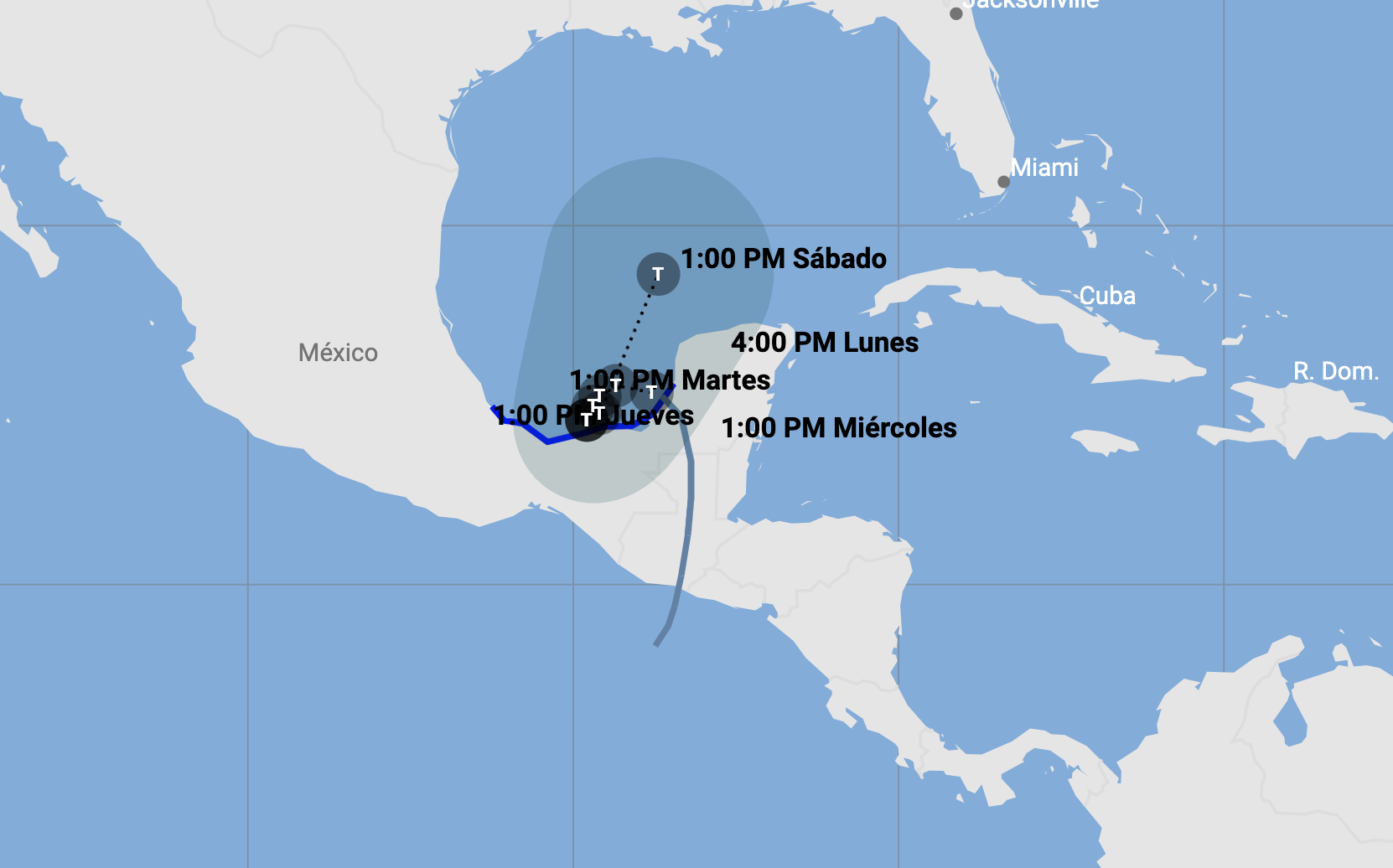 Sigue la trayectoria actualizada de la tormenta tropical Cristobal ...
