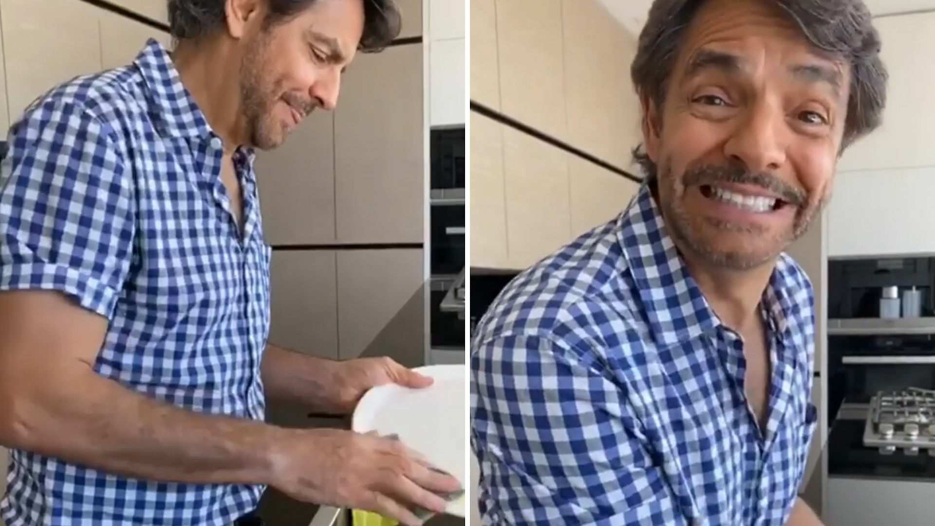 Fue mucha presión o qué?’: Eugenio Derbez se anima a lavar los trastes ...