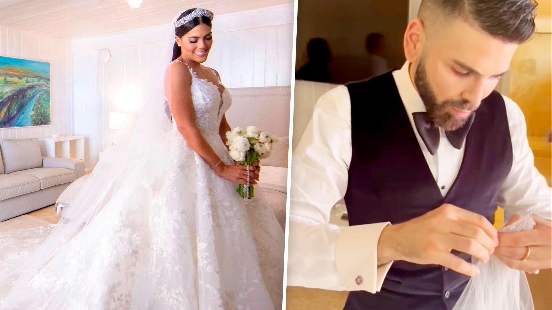 Francisca Lachapel boda: a la presentadora se le rompió el velo y Jomari Goyso salió al rescate ...