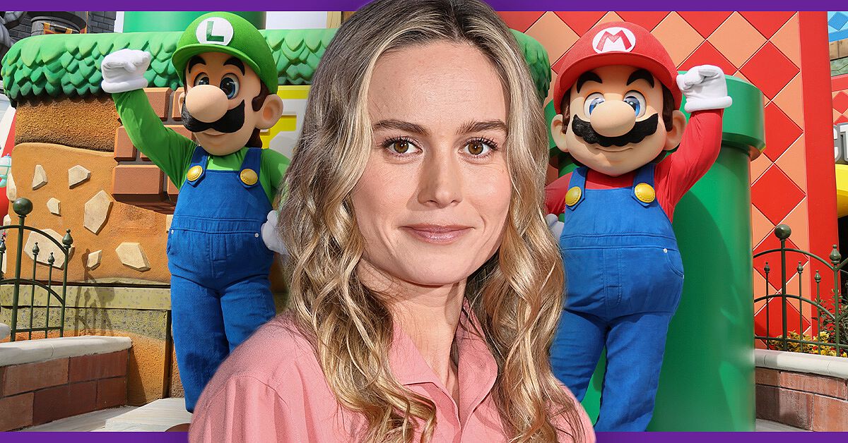 Brie Larson baila con Mario y Luigi en el parque temático de Nintendo ...