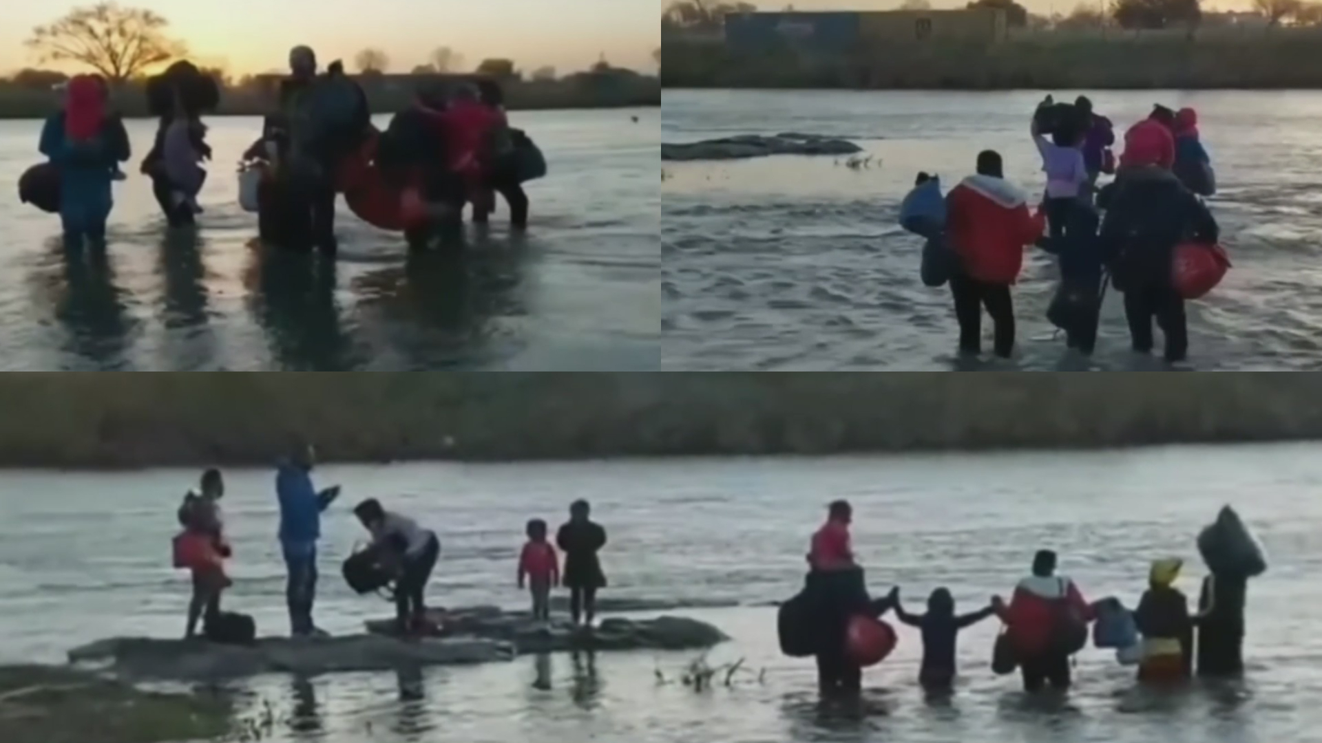 Duras imágenes de migrantes que intentan cruzar el Río Bravo para ...