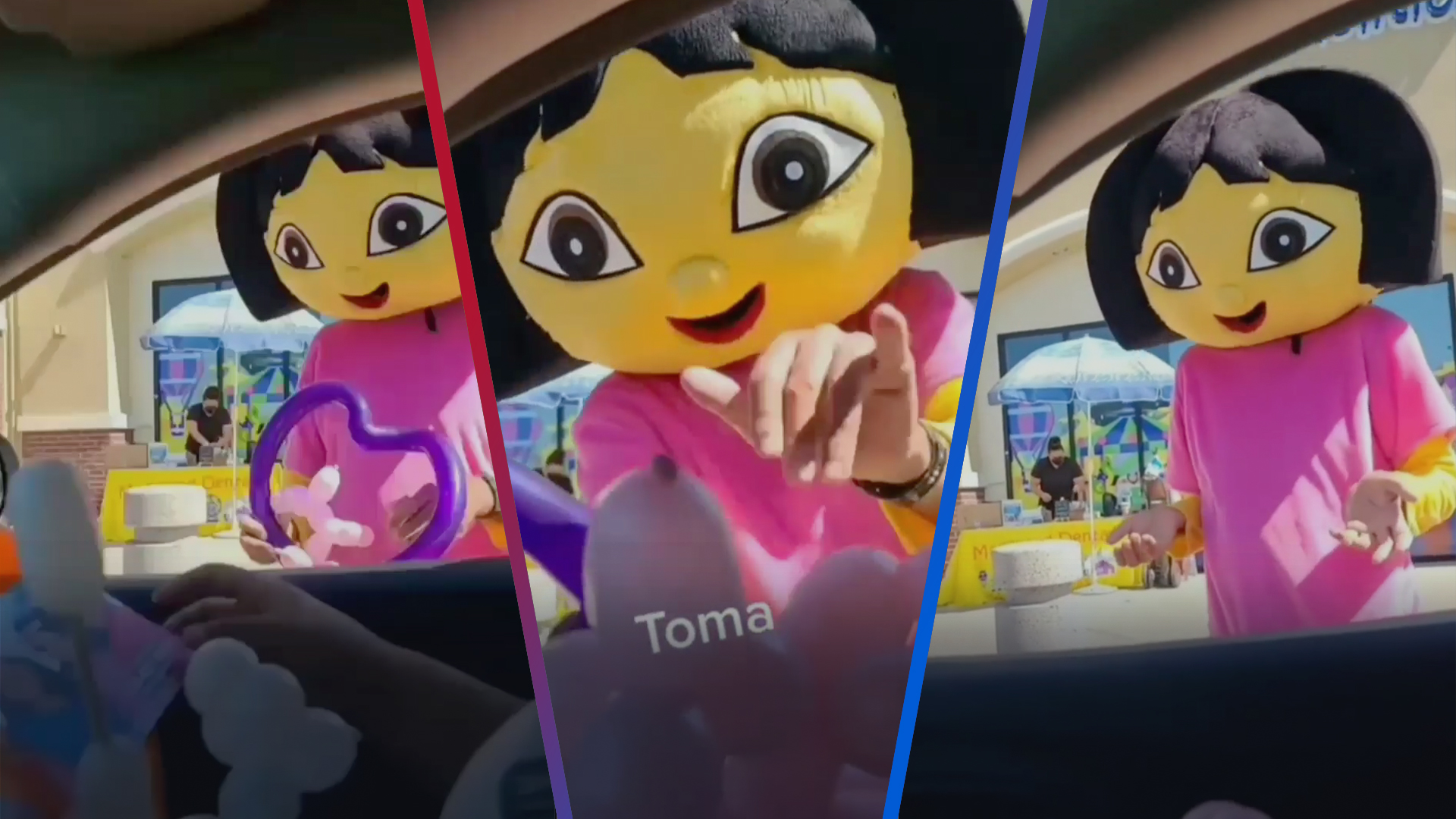 Persona disfrazada de Dora La Exploradora se vuelve viral al responder pregunta sobre su chango ...