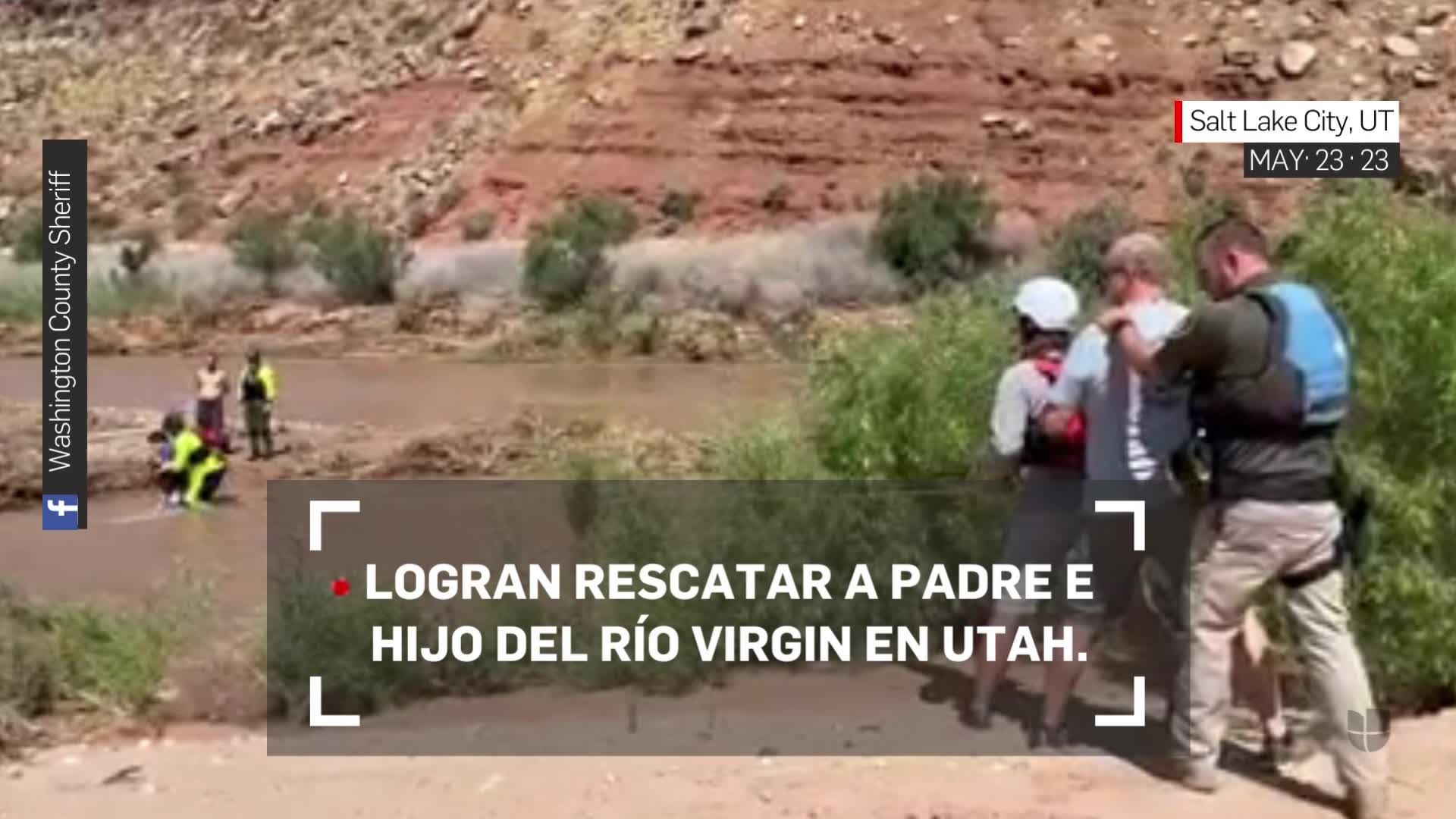 Un niño y su padre fueron rescatados de la corriente del río | Video ...