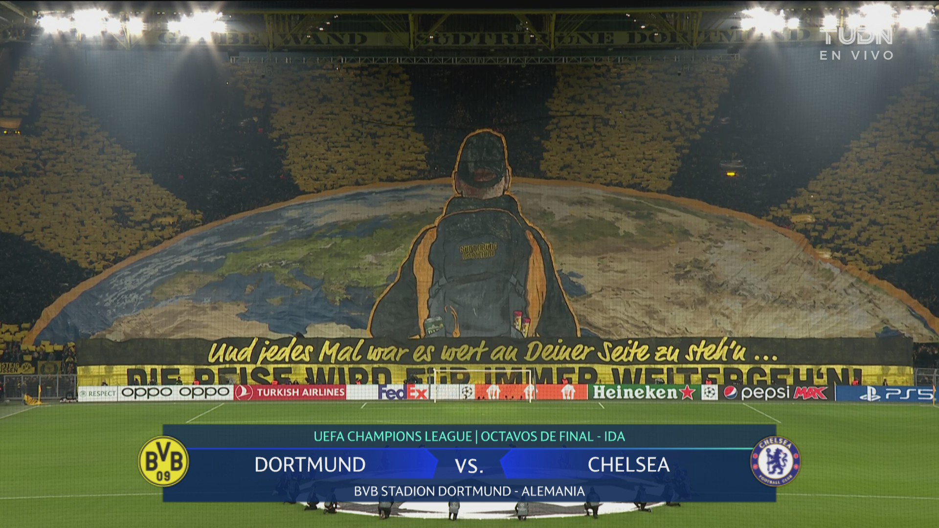 ¡Impresionante! Borussia Dortmund y su tifo ante Chelsea | TUDN UEFA ...