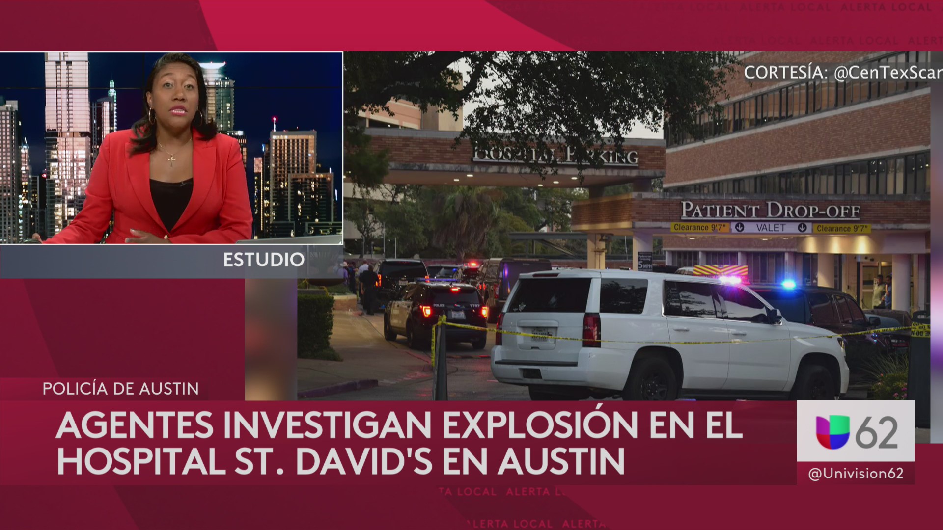 Investiga Policía explosión en el Hospital St. David's en Austin | Video | Univision 62 Austin ...