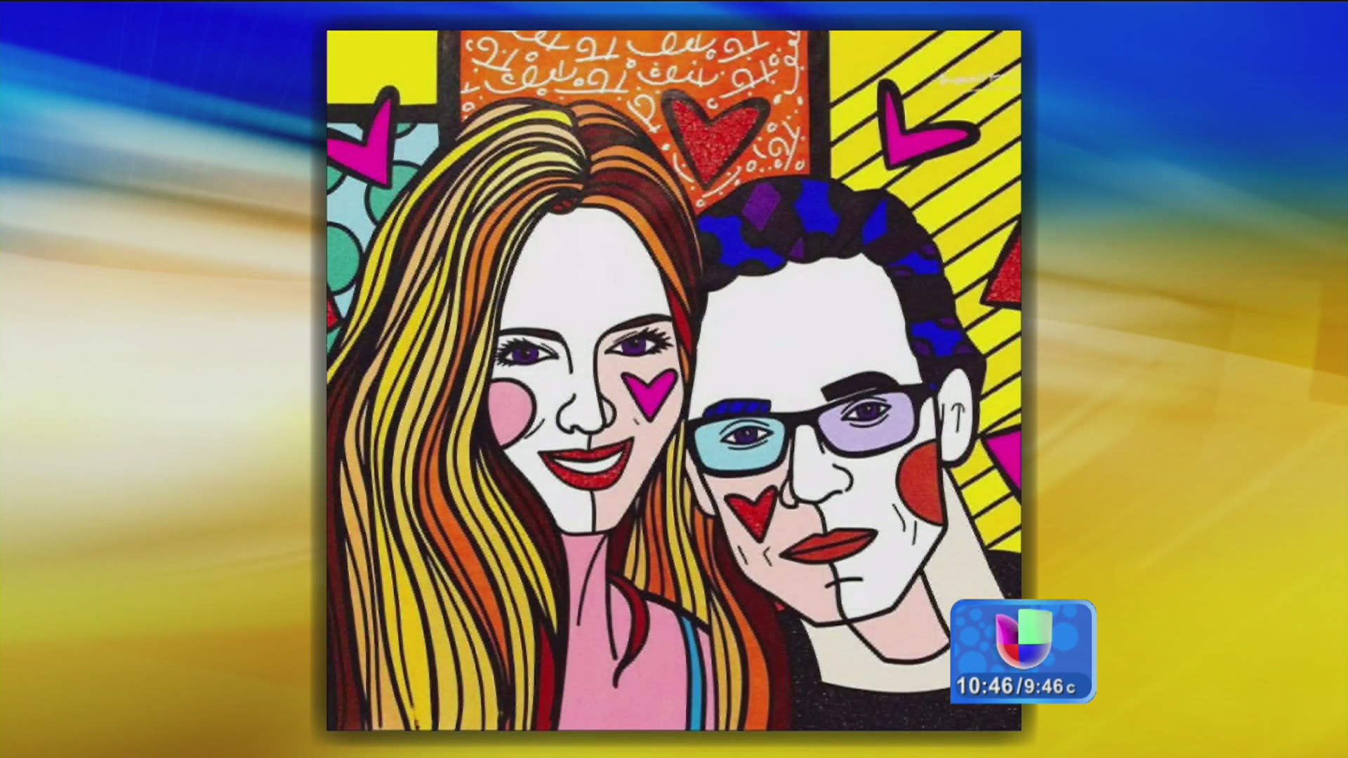 La pareja del momento Marc y Shannon en una pintura de Britto | Shows ...