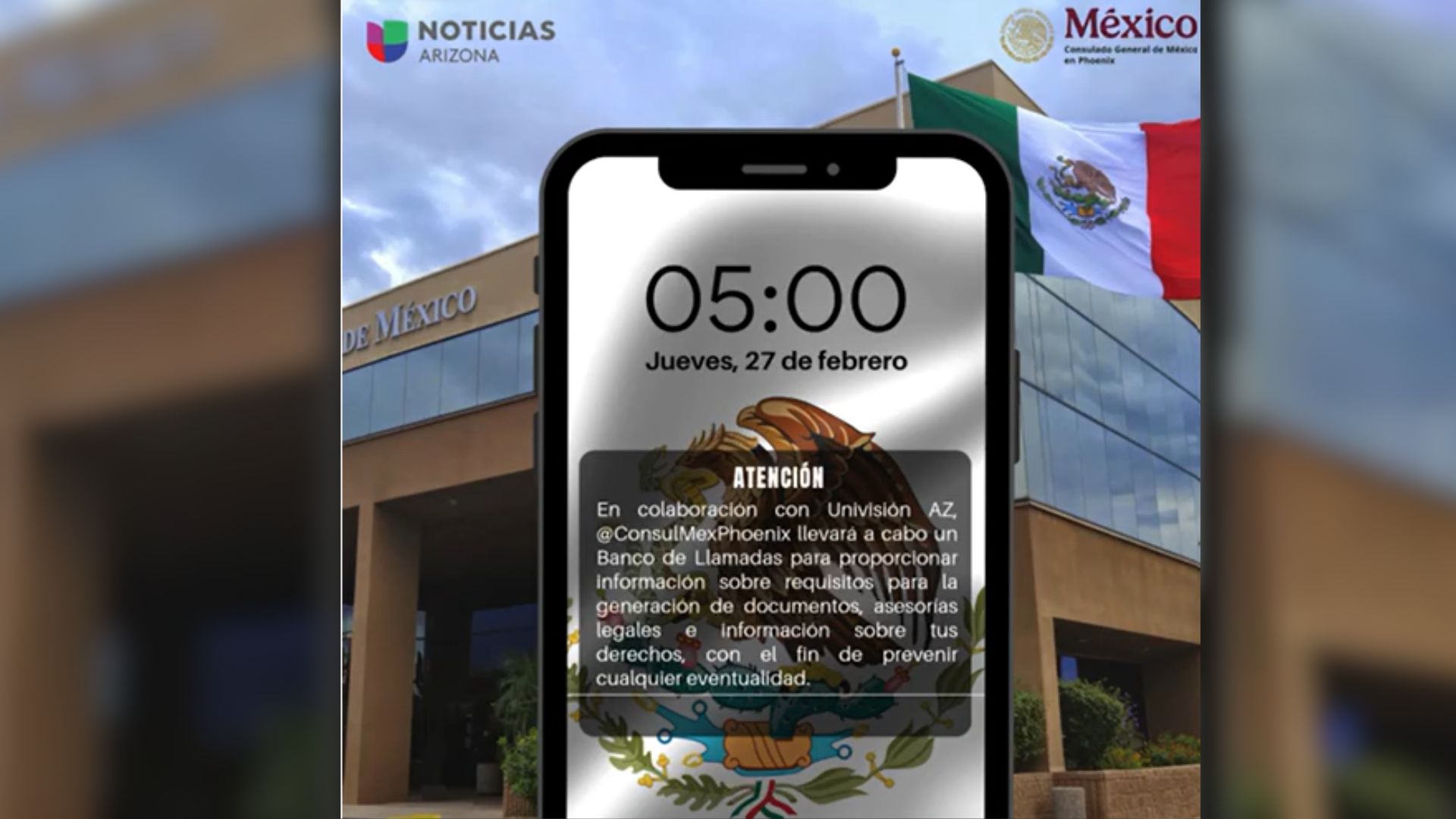 Banco de llamadas de Univision Arizona y Consulado de México en Phoenix ...