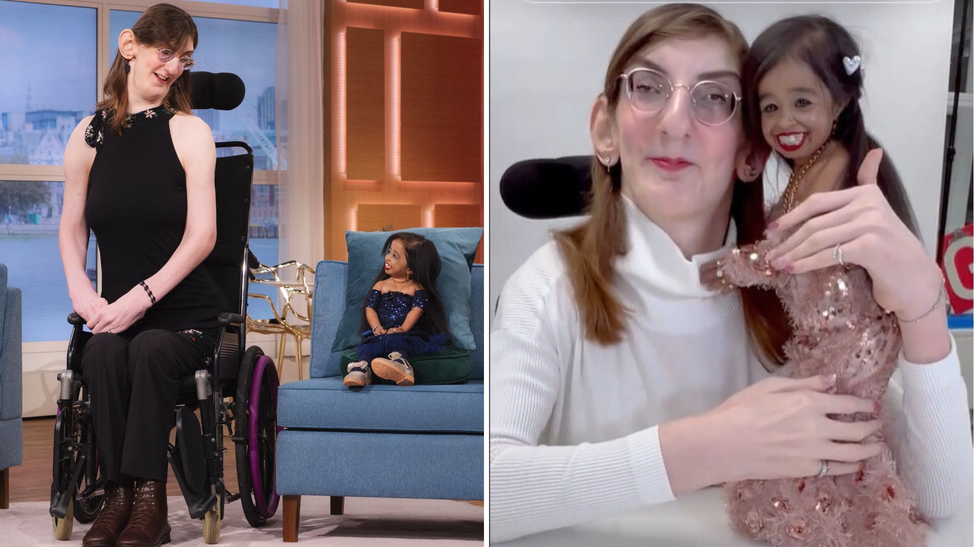 Jyoti Amge, la mujer más pequeña del mundo, se reunió con Rumeysa Gelgi ...