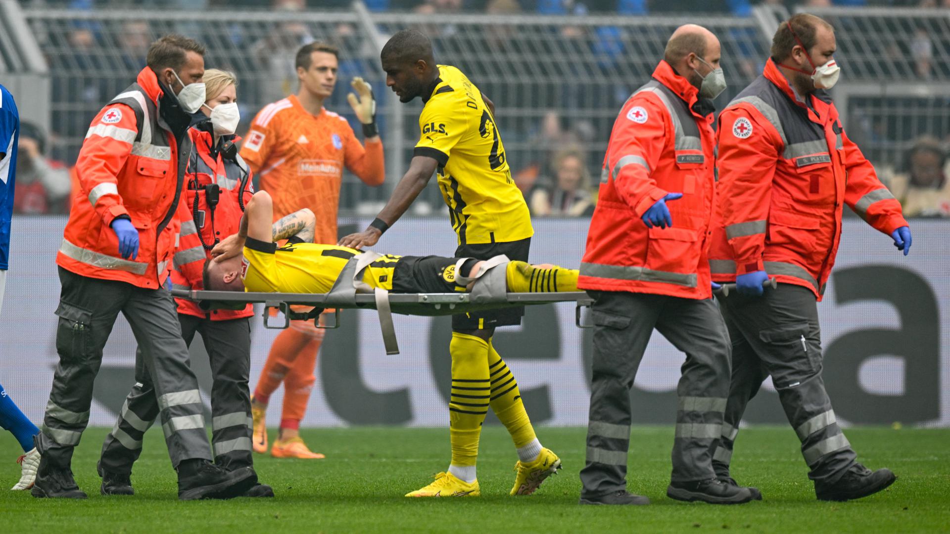 ¿Adiós Mundial? Marco Reus sale lesionado en camilla y llorando ...