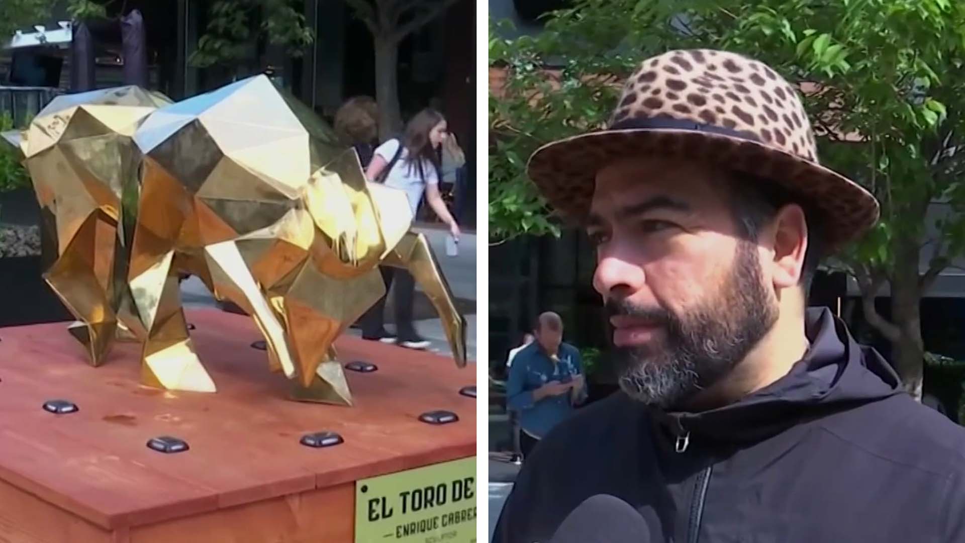 'El toro de oro', la escultura de un latino que fue puesta en un lugar ...