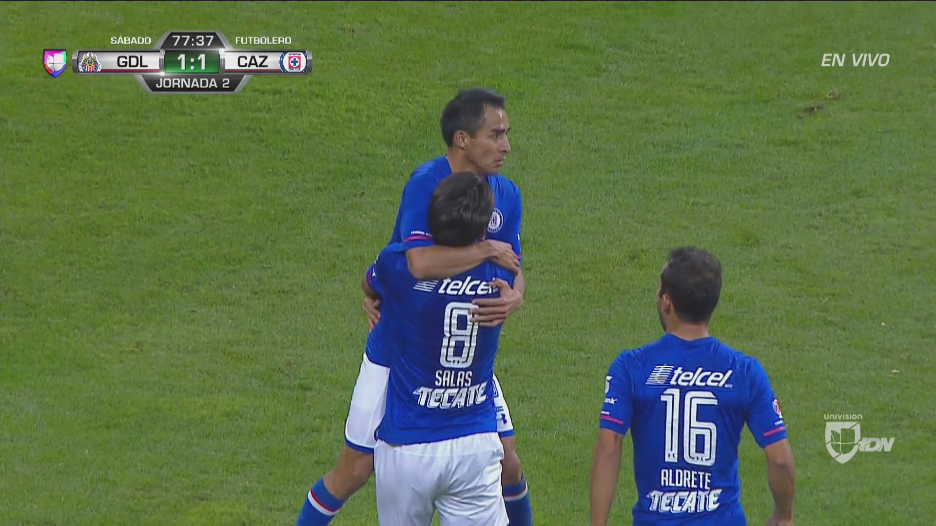 Golazo de Rafael Baca y Cruz Azul ya le gana 2-1 a Chivas | Deportes ...