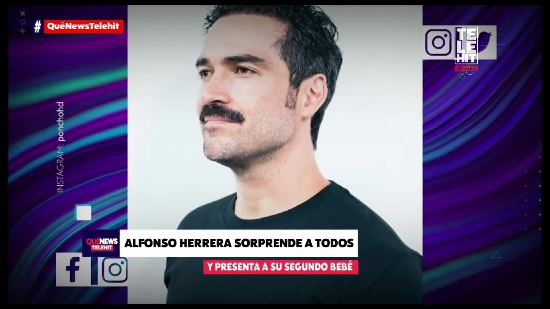 Alfonso Herrera sorprende y presenta a su segundo hijo | Shows Telehit Música | Telehit