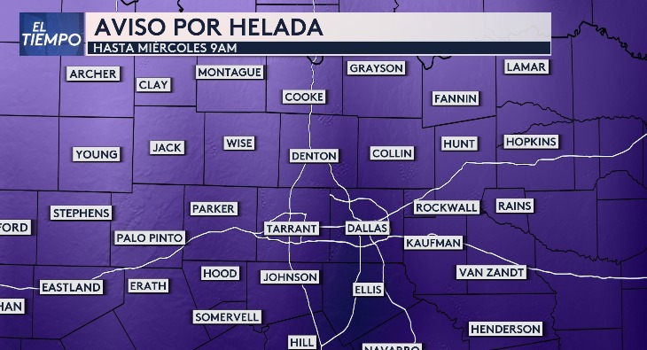 Una helada baja las temperaturas a los 32 Fahrenheit en Dallas – Fort ...