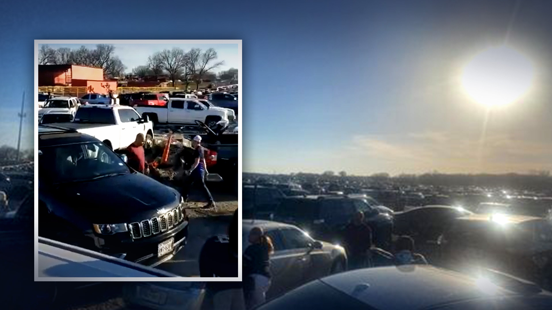En video: Caos para salir del estacionamiento de La Pulga en Texas ...