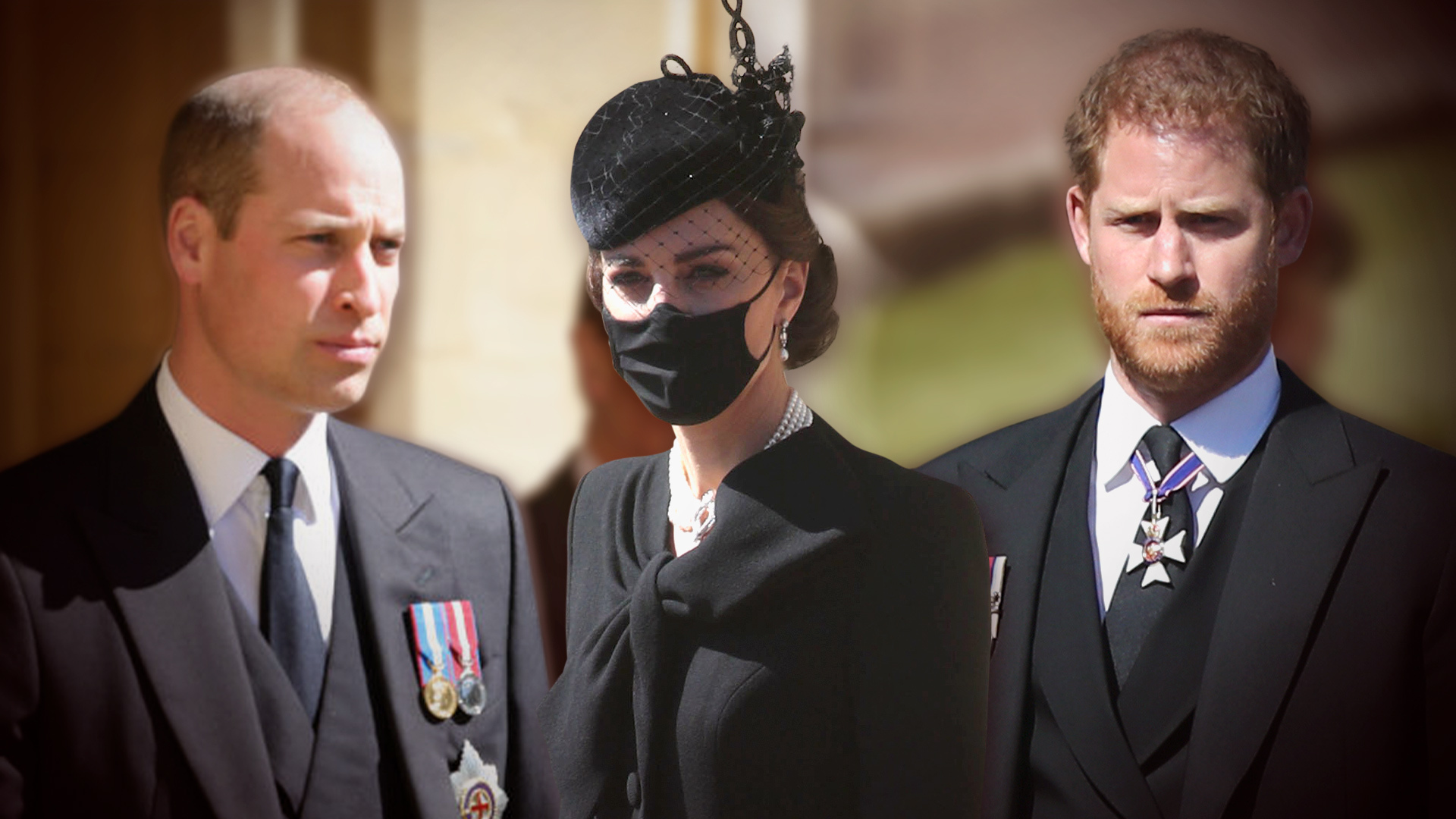 Harry, William y Kate Middleton estuvieron juntos en el funeral del duque de Edimburgo | Famosos ...