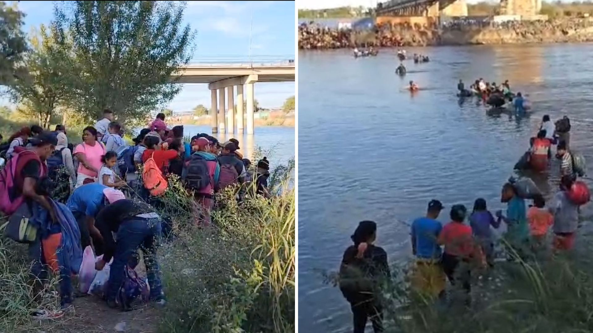 Cruce masivo de inmigrantes por el Río Bravo moviliza a autoridades en ...