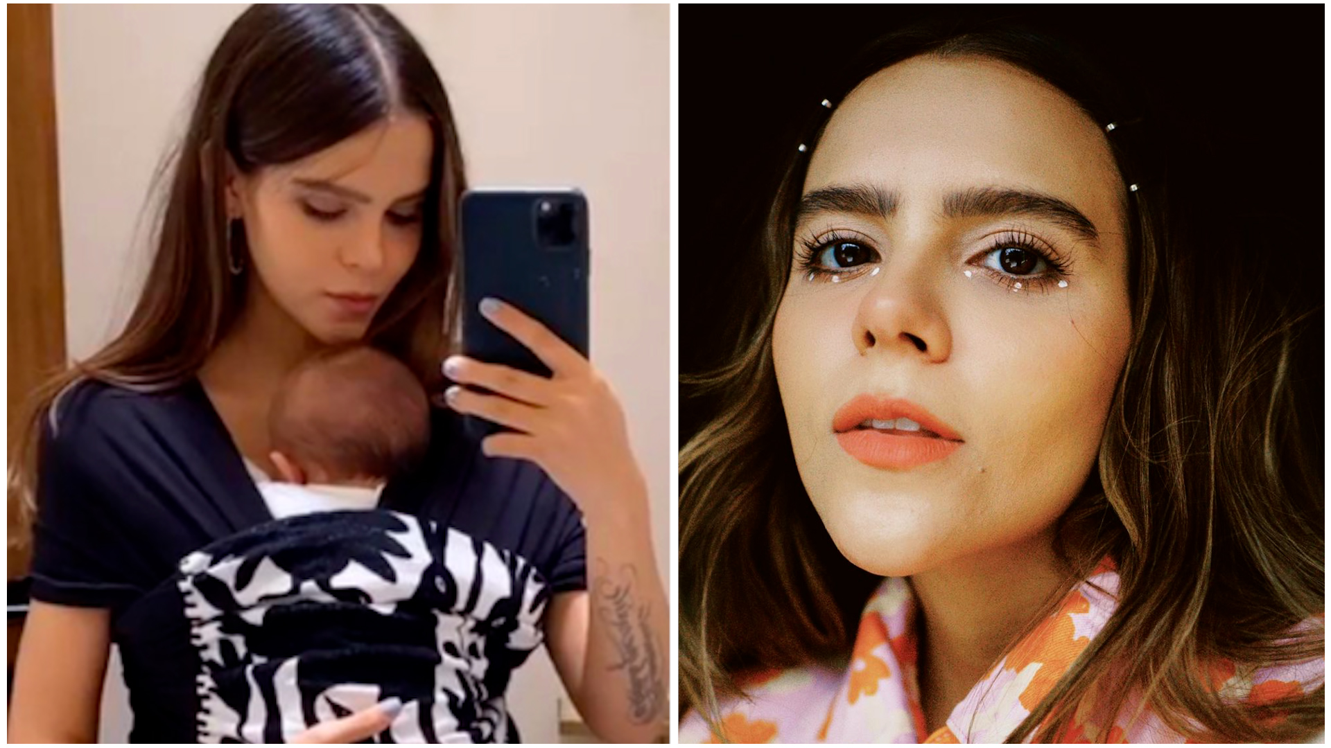 Yuya se muestra amamantando a su bebé y deja ver el rostro de Mar por ...