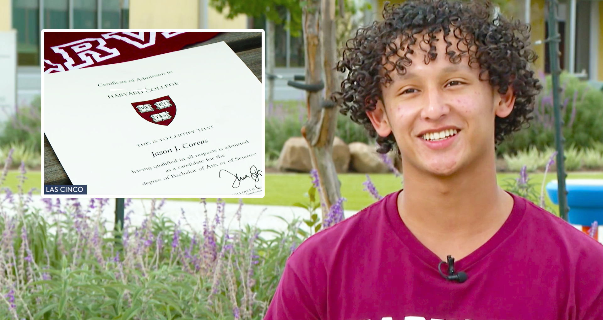 Jason Coreas fue aceptado en Harvard con una beca completa y otras ocho ...