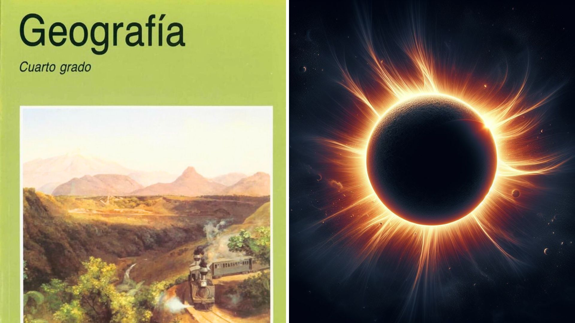 Eclipse solar del 8 de abril: Libro escolar de texto en México nos ...