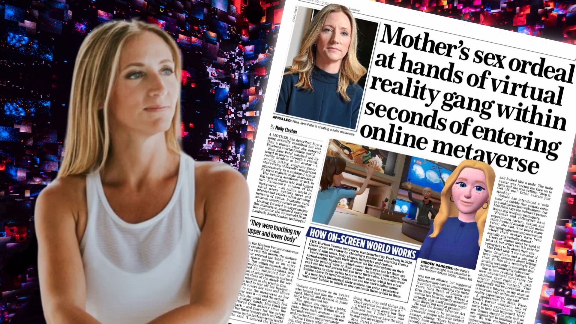 Nina Jane Patel lanza advertencia tras haber sido violada en el ...