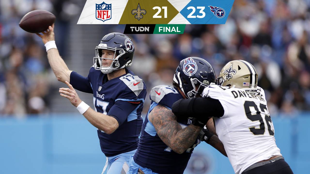 NFL New Orleans Saints 21-23 Tennessee Titans: Jugadas, touchdowns y ...