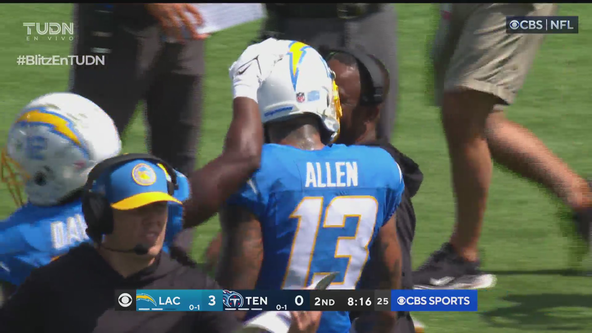 ¡TD y conversión Chargers! Allen anota y Pipkins pone dos más | TUDN ...