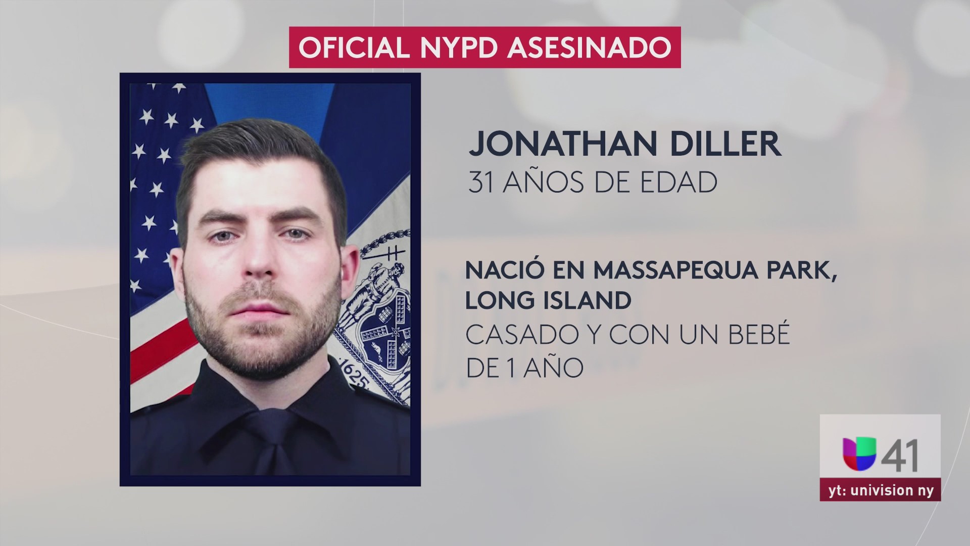 ¿Quién era Jonathan Diller, el oficial de la NYPD que murió asesinado ...