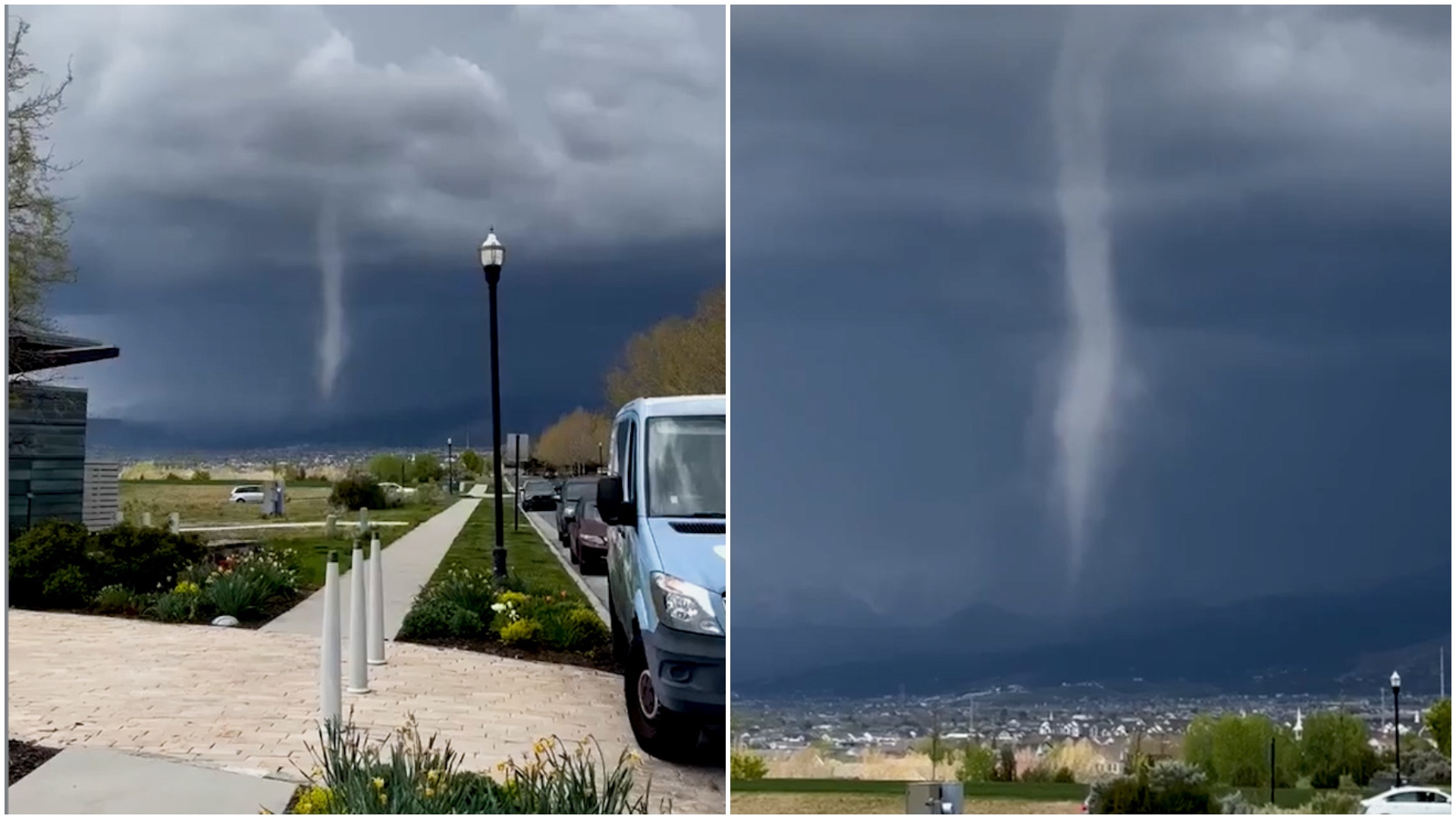 Video capta una tromba terrestre sobre el condado de Salt Lake | Video ...