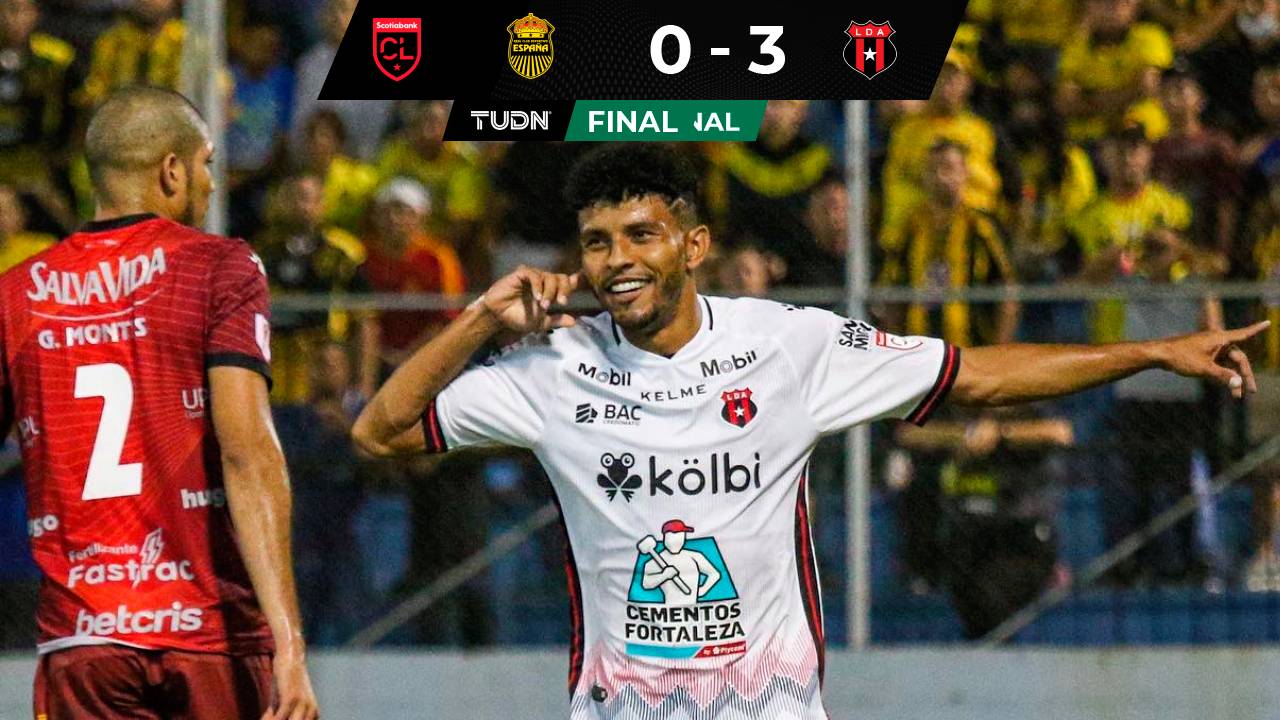 Alajuelense golea a Real España a domicilio y un pone pie y medio en la ...