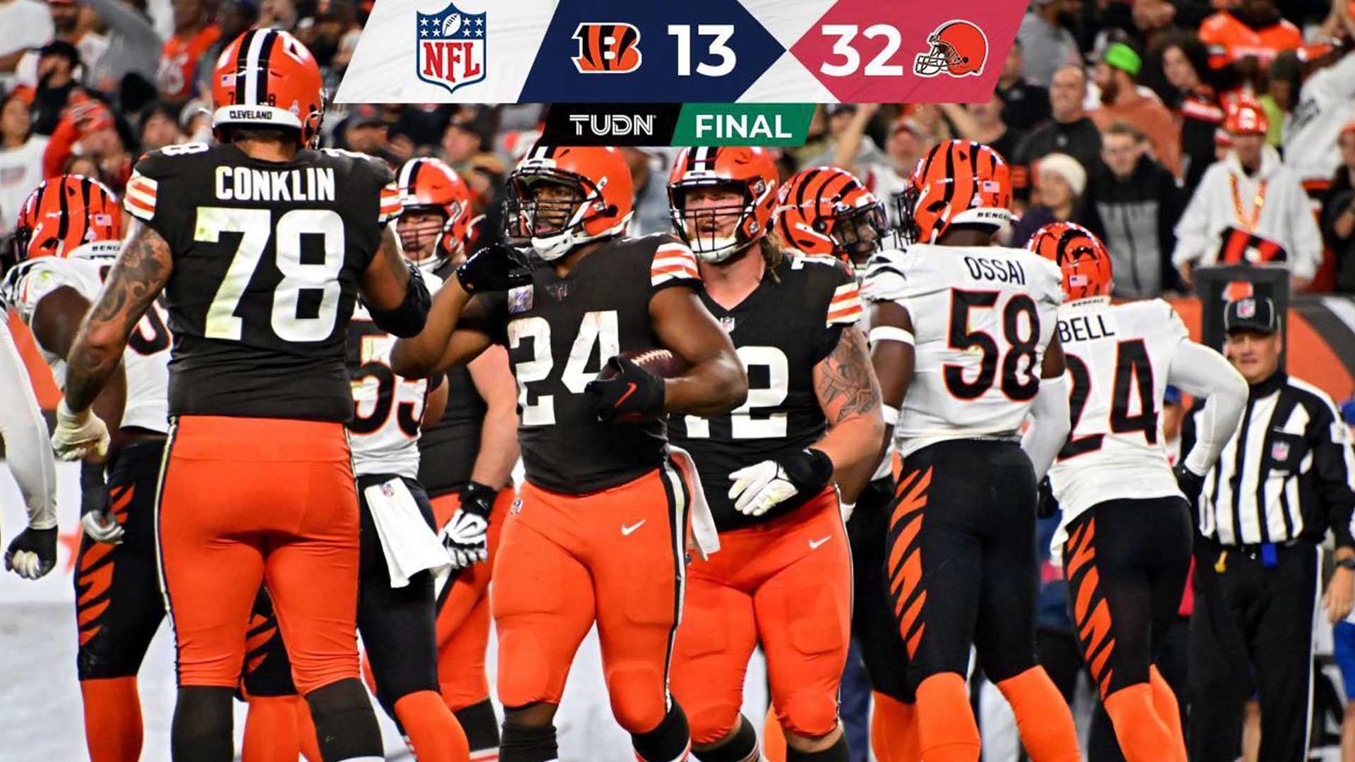 NFL: Cleveland sorprende a los Bengals con una implacable actuación de ...