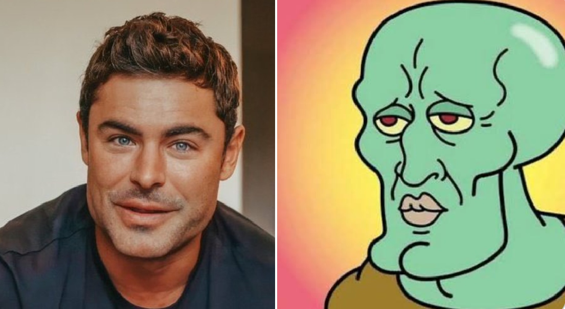 Calamardo Guapo y los mejores memes por el nuevo rostro de Zac Efron ...