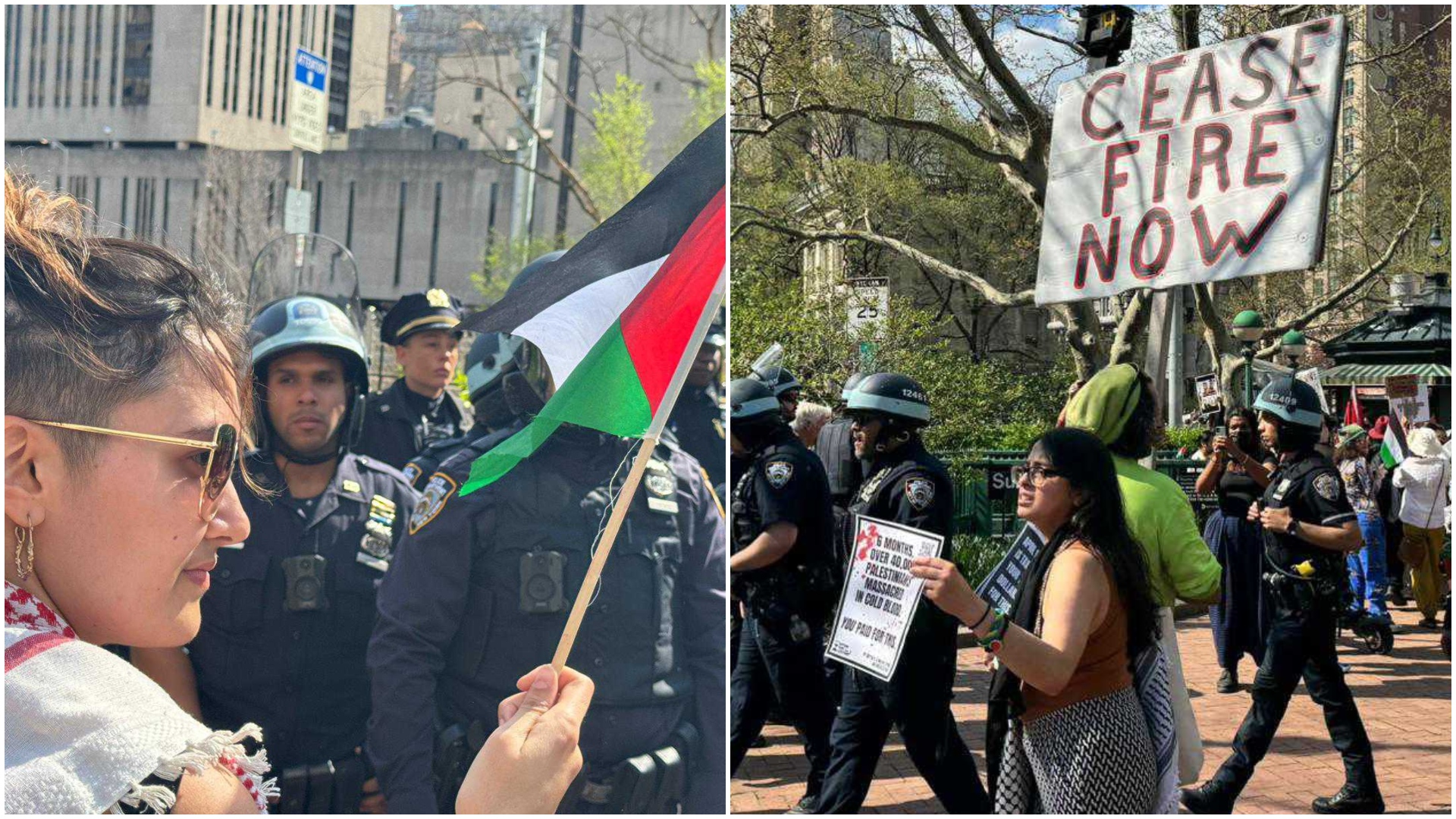 Protestas pro Palestina en Brooklyn: manifestantes piden el "alto al ...