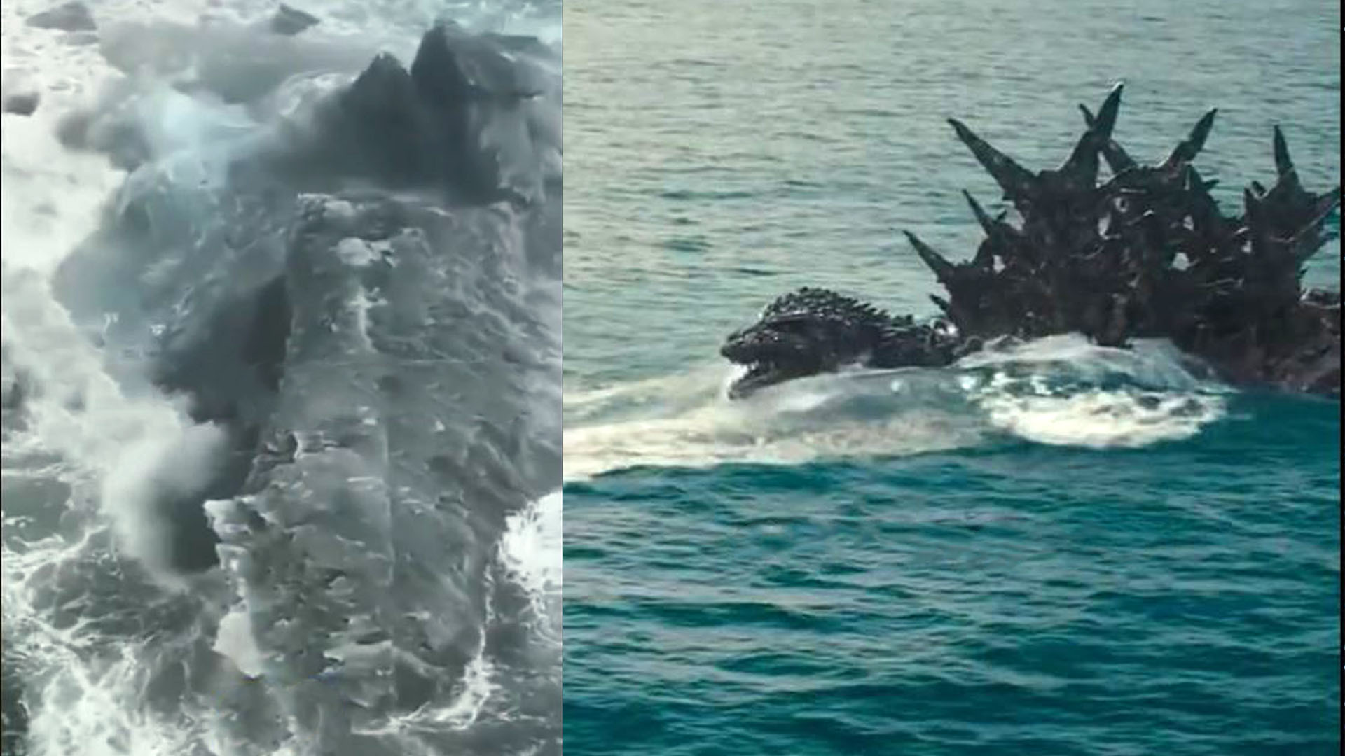 Godzilla "real" es captado emergiendo del mar y causa terror en ...