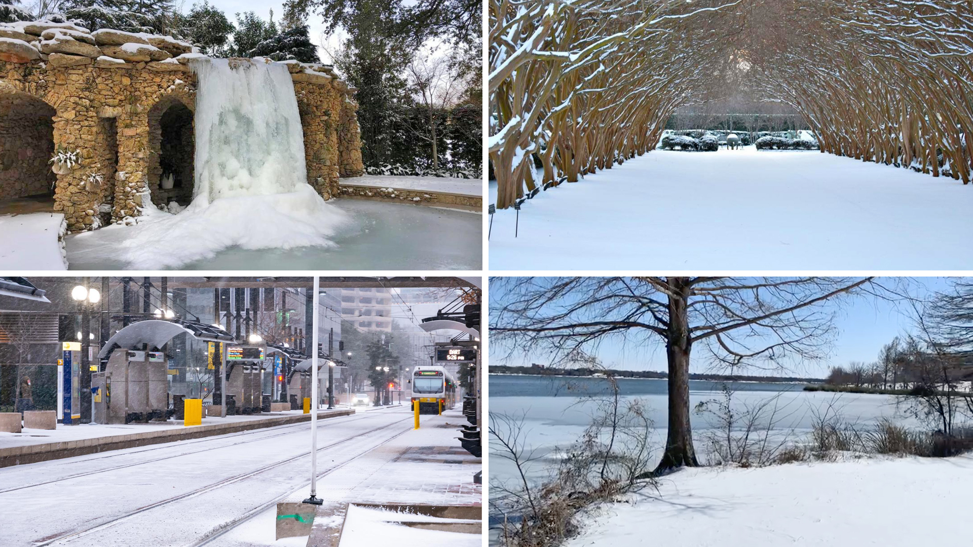 Imágenes de histórica nevada que azotó al norte de Texas hace ya dos ...