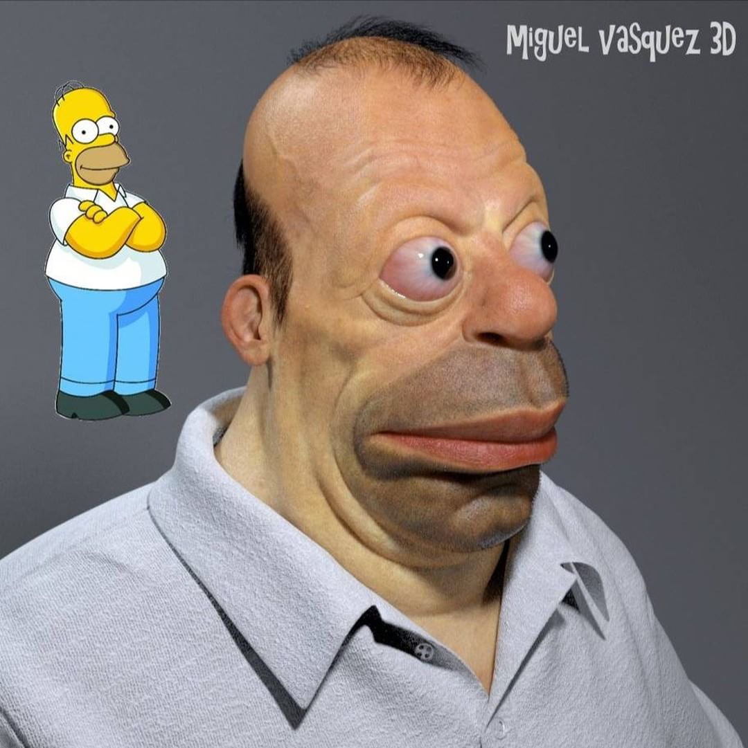 La escalofriante imagen de Homero Simpson de carne y hueso | Shows ...