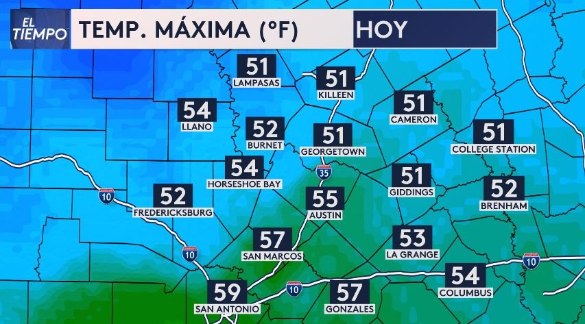 Para este martes se esperan temperaturas frías en Austin. ¡Salga bien ...