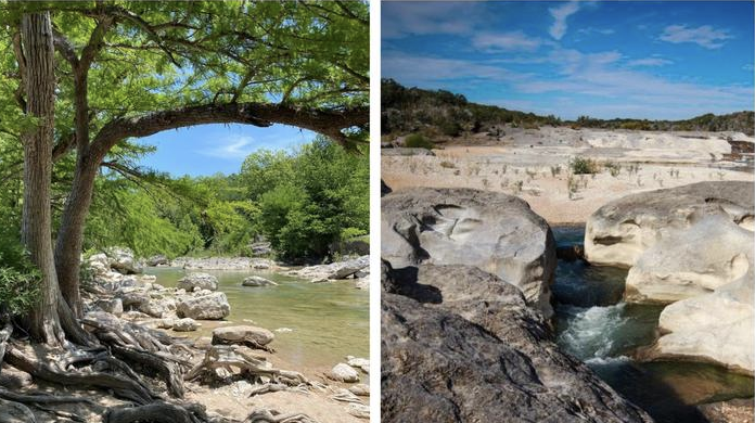 Este parque estatal de Texas tiene rocas prehistóricas y ríos con agua ...