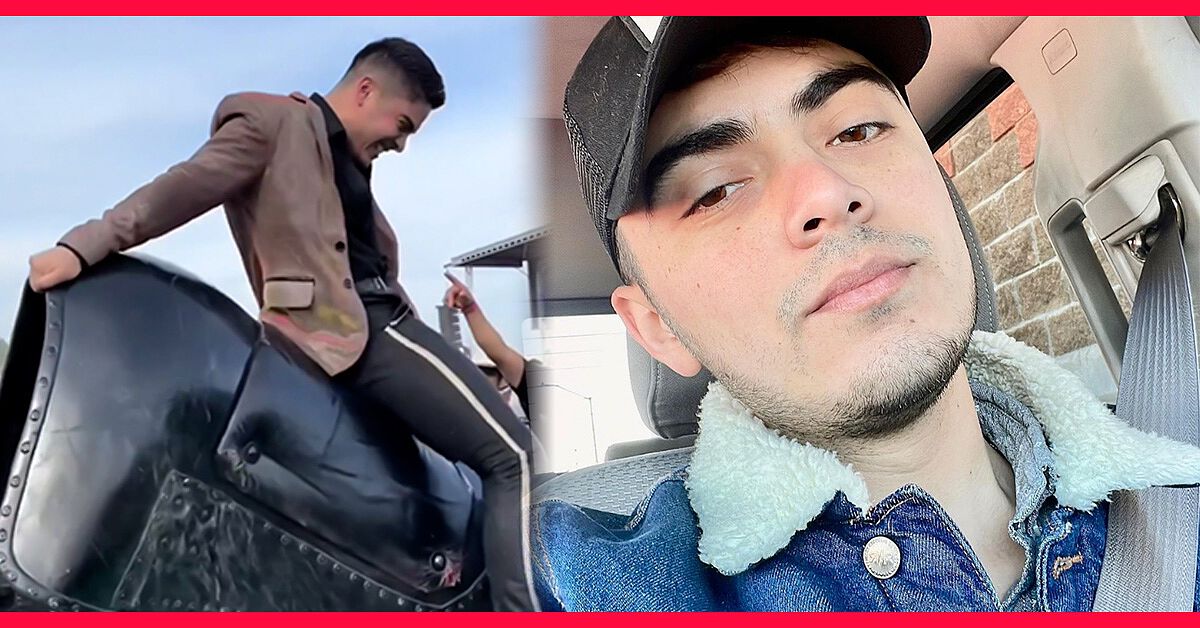 Integrante de Los Sebastianes se subió al toro mecánico y así cayó ...