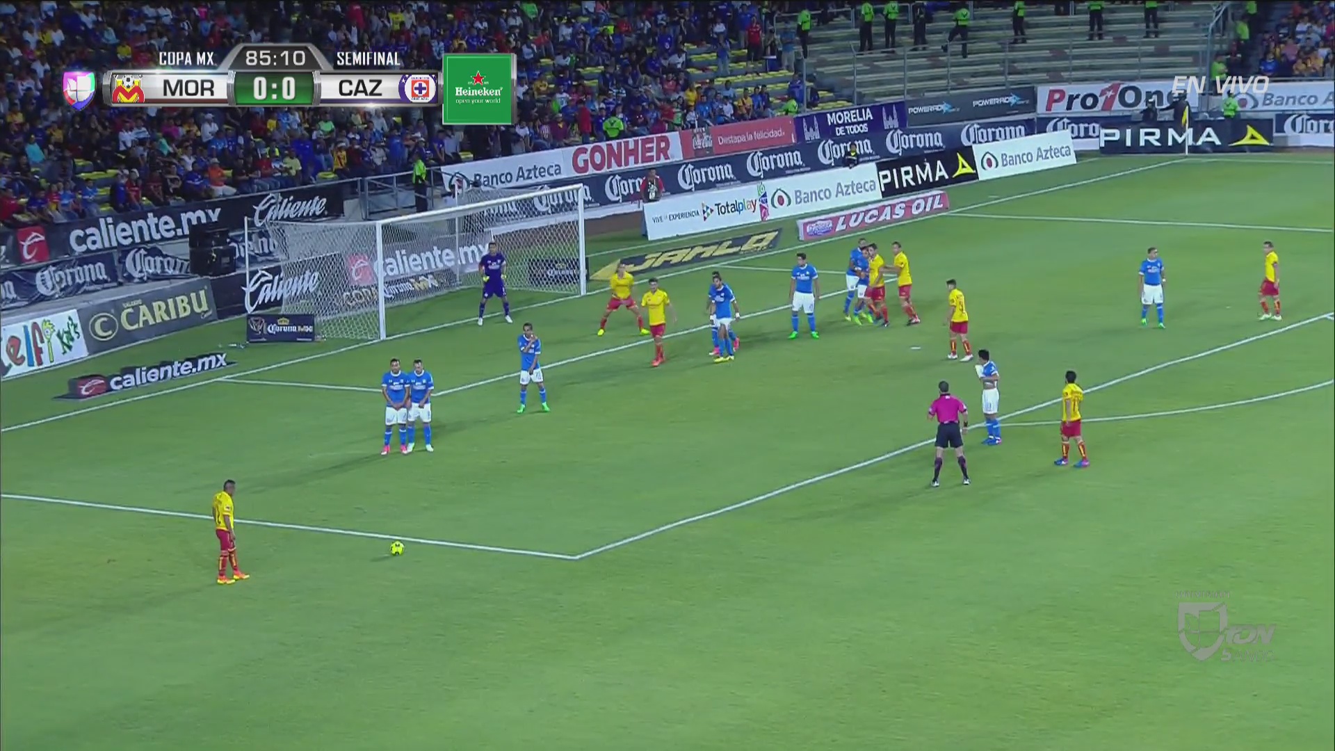 Rodolfo Vilchis marcó este gol para el 1-0 de Monarcas sobre Cruz Azul ...