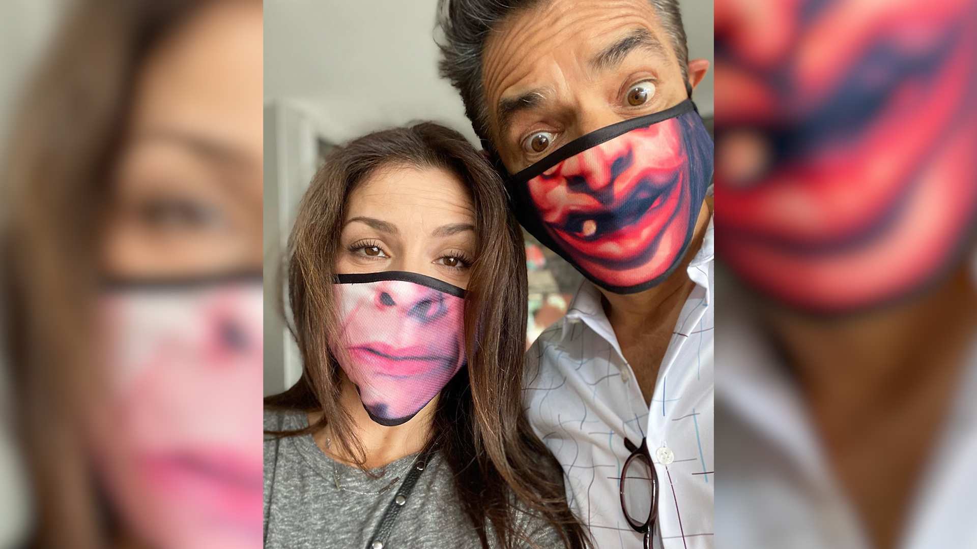 Eugenio Derbez y Alessandra Rosaldo solo van al super si se disfrazan de El lonje moco y Aarón ...