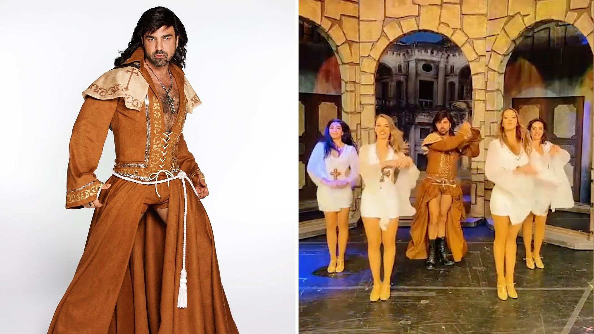 A Albertano le chulean sus piernas al bailar con sensual atuendo ...